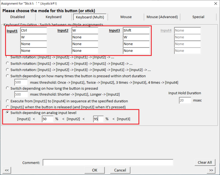 [TIPs] How to change the key assignment based on the analog stick input ...
